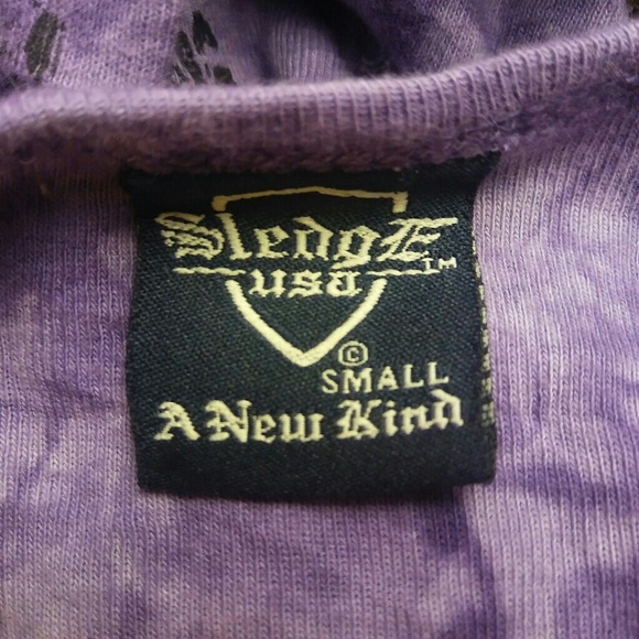 Sledge Usa | Tops | Sledge Purple Dyed And Printed Top Sz S | Poshmark